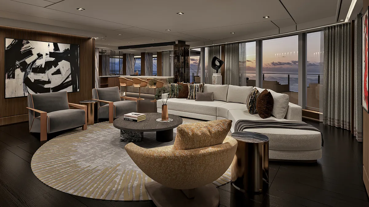 El barco Seven Seas Prestige, de Regent, tendrá la suite más grande del ...